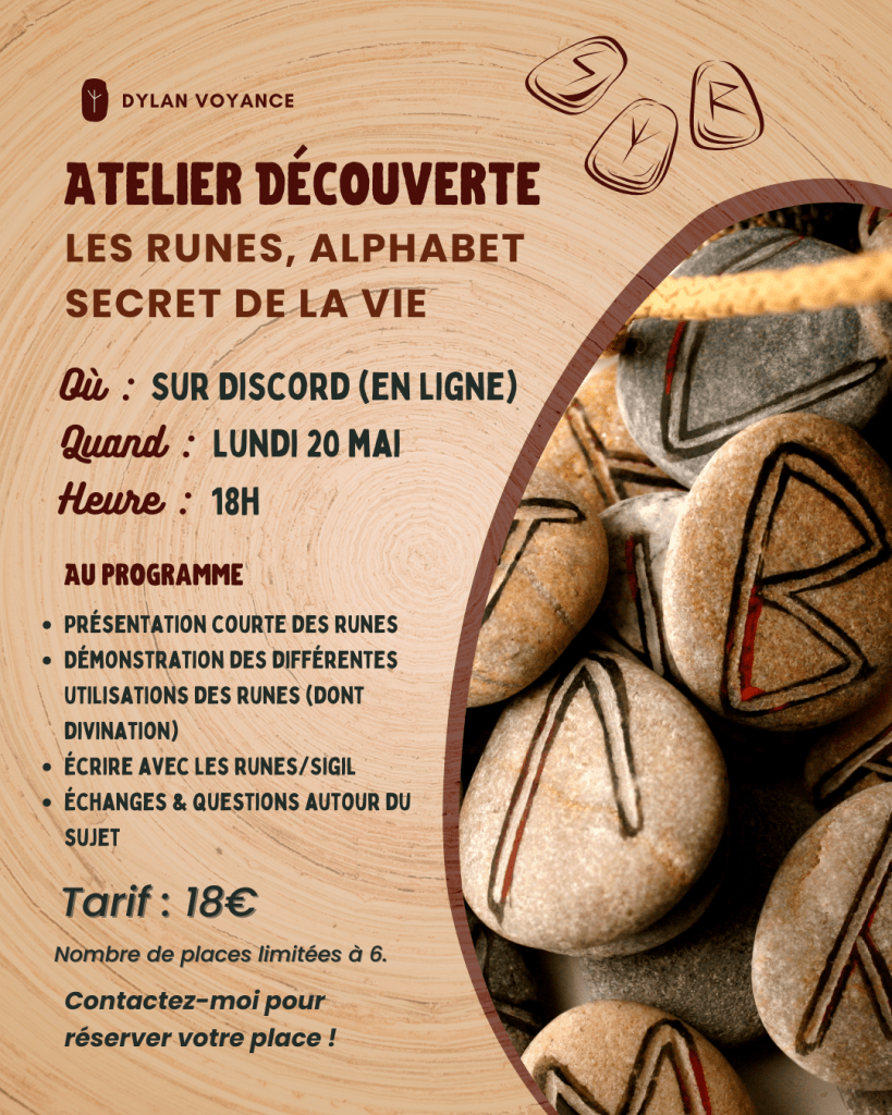 Atelier découverte sur les Runes en ligne le 20 mai ! - Dylan Voyance